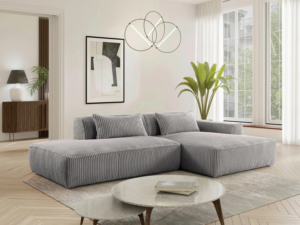 XXXLutz ROHOVÁ SEDAČKA, plast, textil, kompozitní dřevo, šedá MID.YOU - Sedací soupravy - 000694009617