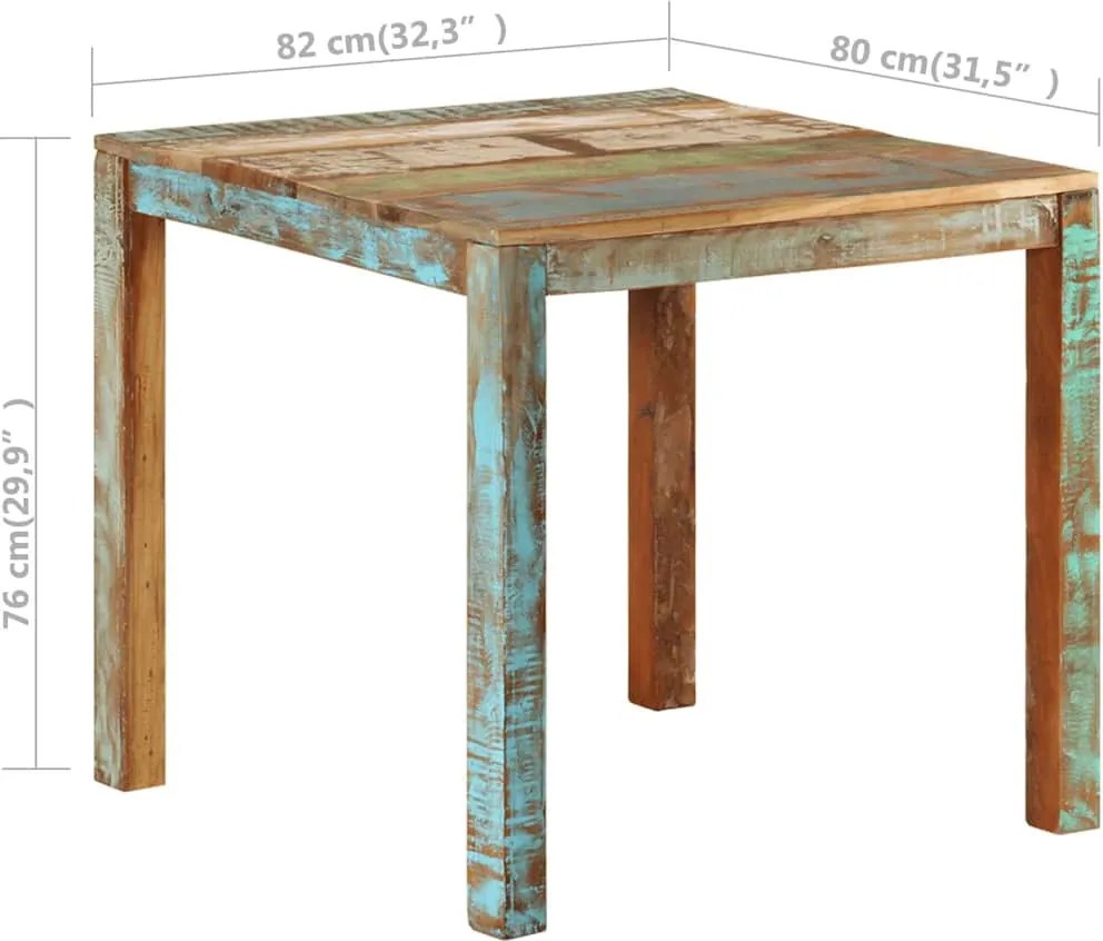 Jídelní stůl 82 x 80 x 76 cm masivní recyklované dřevo 337267