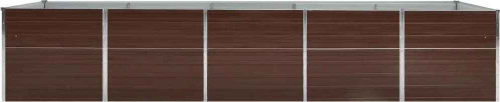 vidaXL Vyvýšený záhon pozinkovaná ocel 400 x 80 x 77 cm [47062] Barva: Hnědá