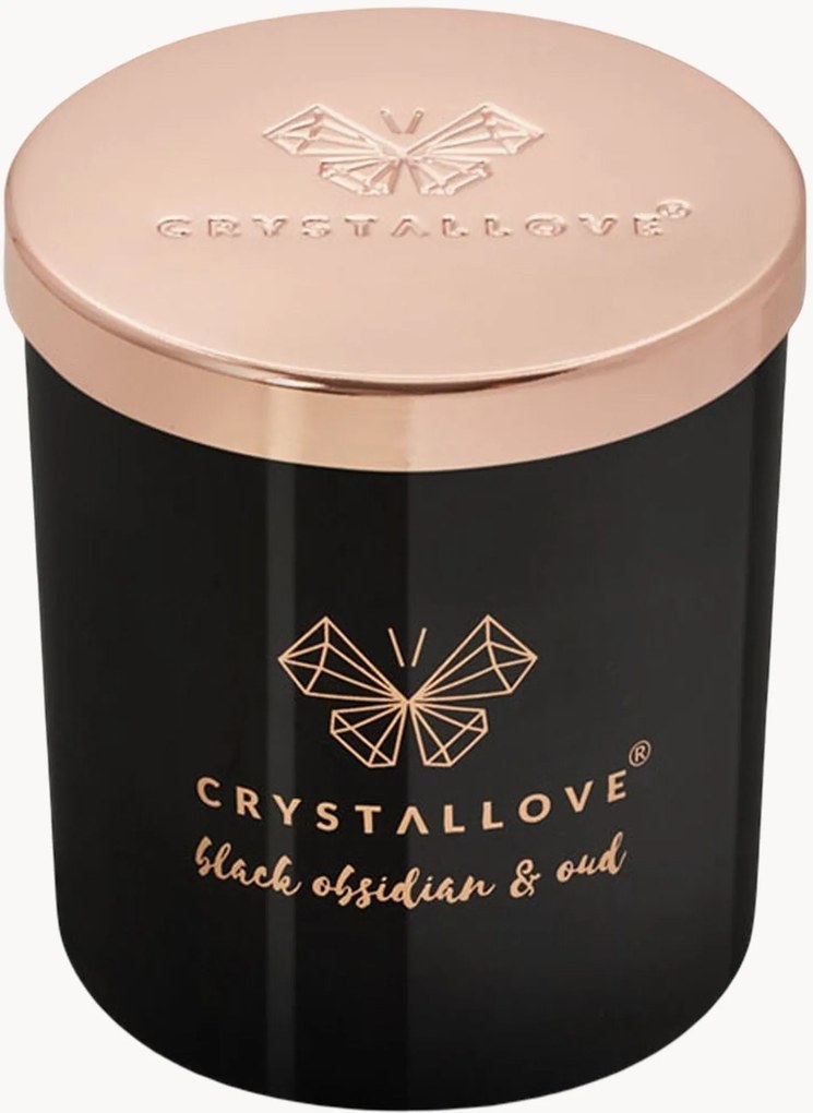 Sójová svíčka z černého obsidiánu (Oud Crystallove)