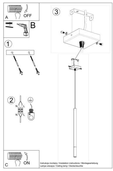 Sollux SL.0888 - Lustr na lanku MOSAIC 1xG9/12W/230V černá/měď