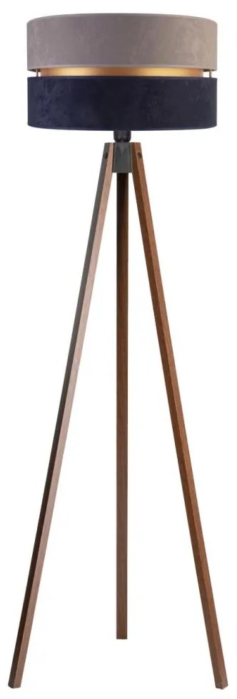 Duolla - Stojací lampa DUO 1xE27/60W/230V pr. 44 cm šedá/modrá/wenge