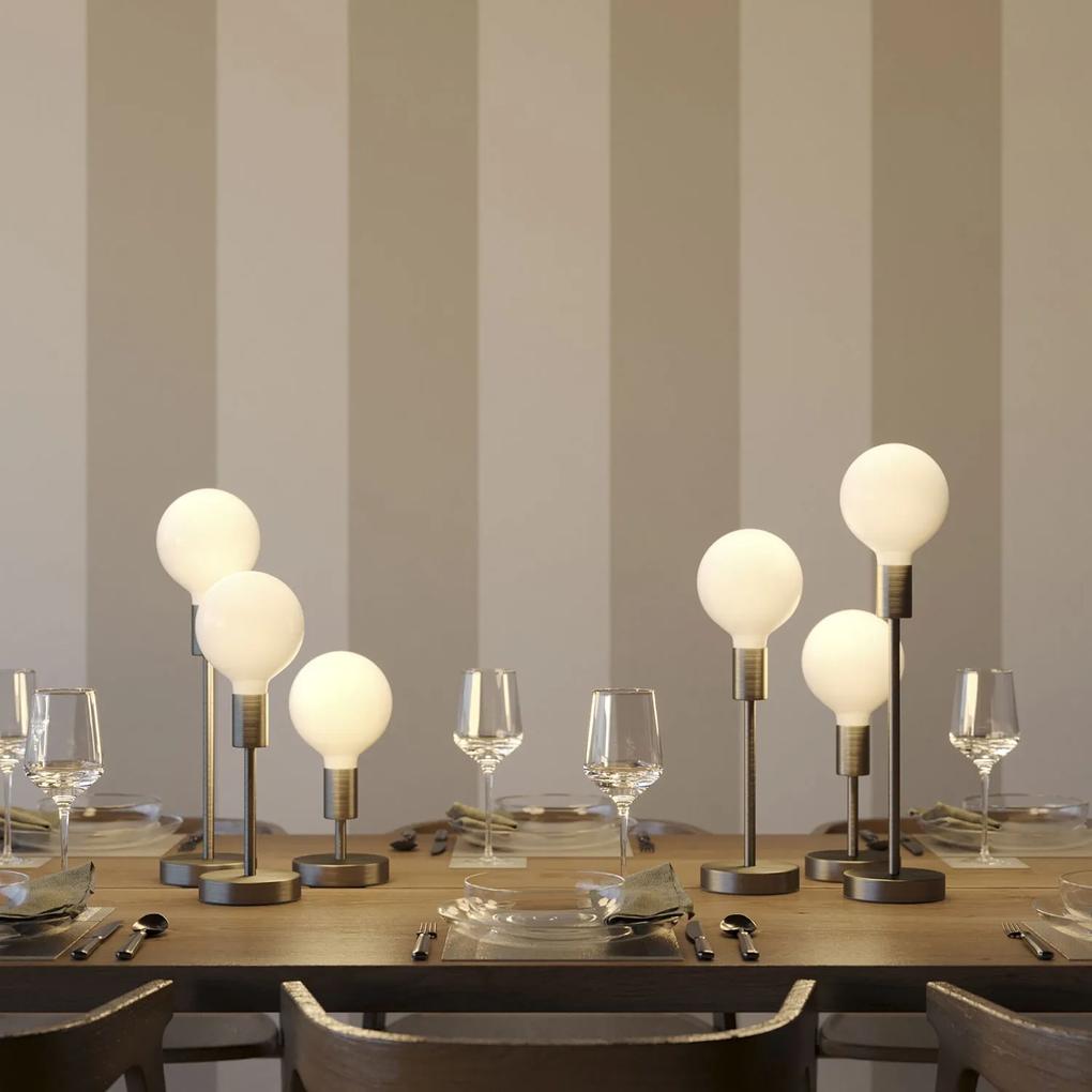 creative cables Kovová stolní lampa Alzaluce Velikost: 25 cm, Barva: Matný chrom
