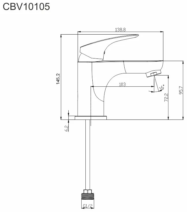Mereo Eve umyvadlová stojánková baterie s bidetovou sprchou mosaz chrom CBV10105