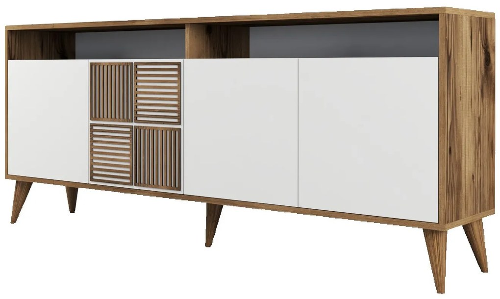 Designová komoda Cadelaria 180 cm ořech bílý