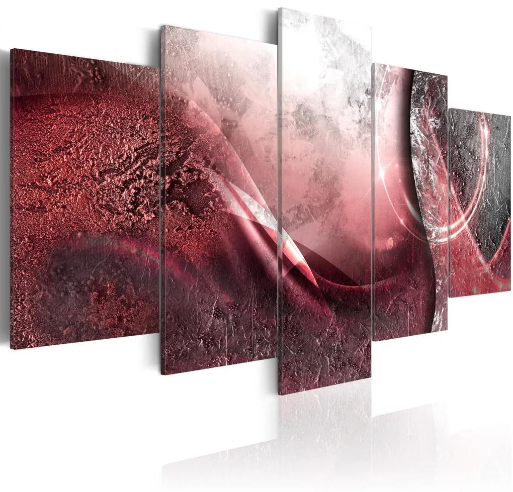 Červené vlnky (200x100 cm) - Murando DeLuxe