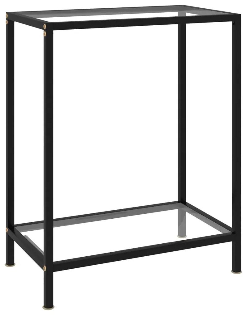 Konzolový stolek transparentní 60 x 35 x 75 cm tvrzené sklo 322827