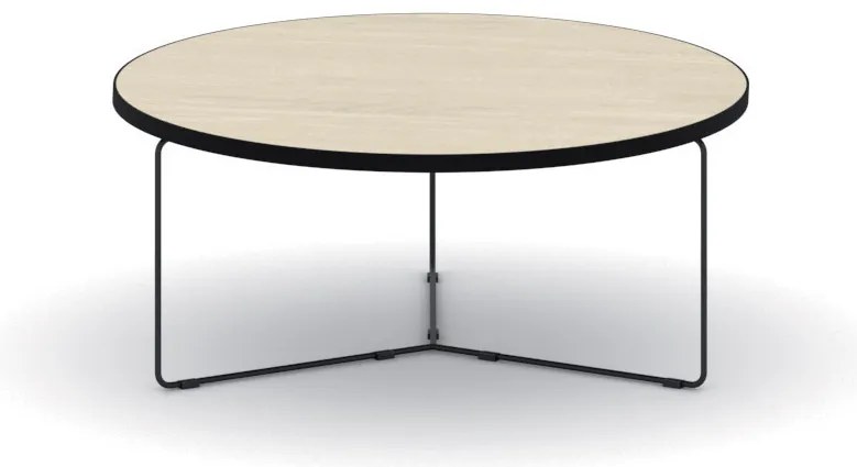 Kulatý konferenční stůl TENDER, průměr 90 cm, dub přírodní