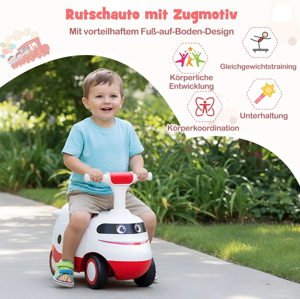 Costway Posuvné auto pro batolata s klaksonem a úložným prostorem, bílý