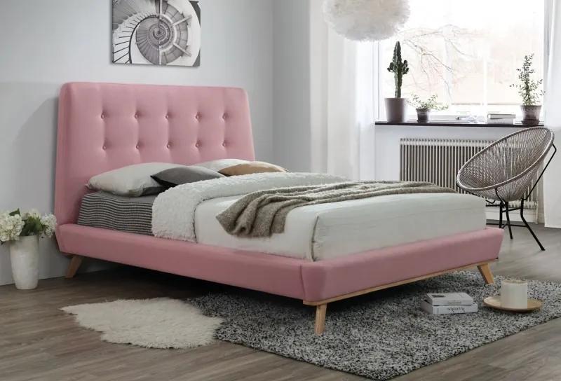 Casarredo Čalouněná postel DONA 160x200 růžová