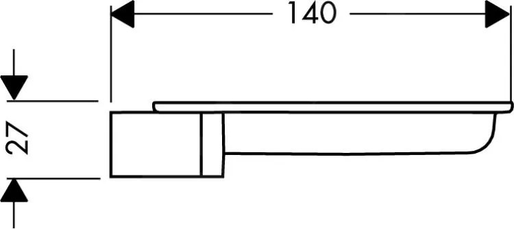 Hansgrohe Casetta, miska na mýdlo, čirá, HAN-28684000