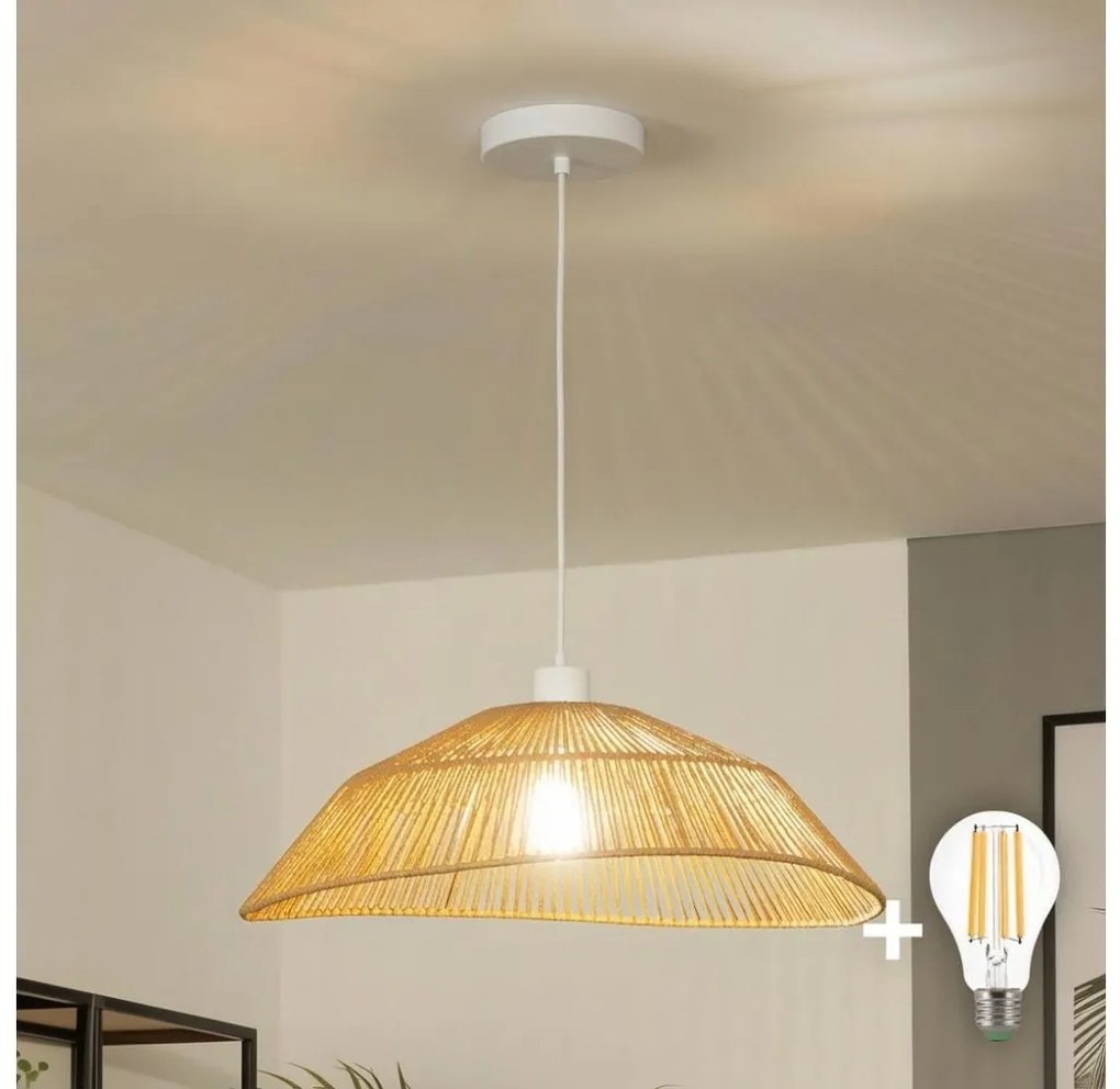 Brilagi - LED Lustr na lanku CERIA BOHO 1xE27/40W/230V pr. 50 cm hnědá
