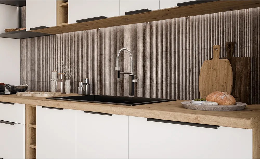 ARIA az | horní skříňka 50 G-72 1F policová | 50 cm | ANTI FINGERPRINT povrch | artisan/bílá