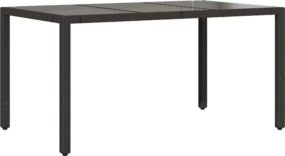7dílný zahradní bistro set s poduškami černý polyratan 3276991