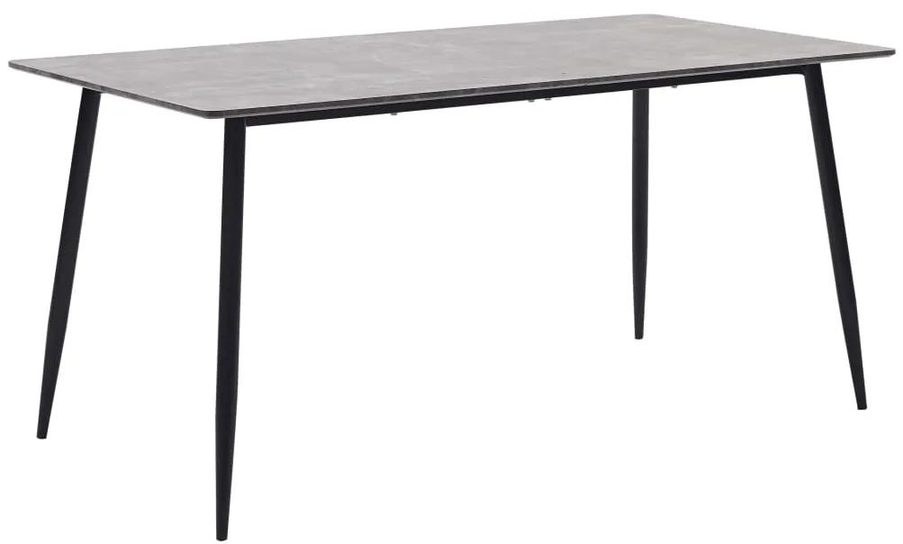 281571 vidaXL Jídelní stůl šedý 140 x 70 x 75 cm MDF