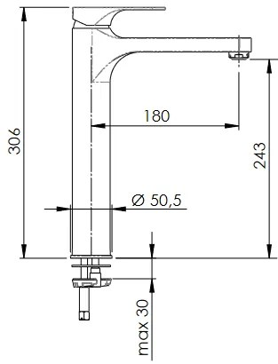 HOPA Umyvadlová baterie  FONTI 11LXL14 - černá matná BAREL11LXL14