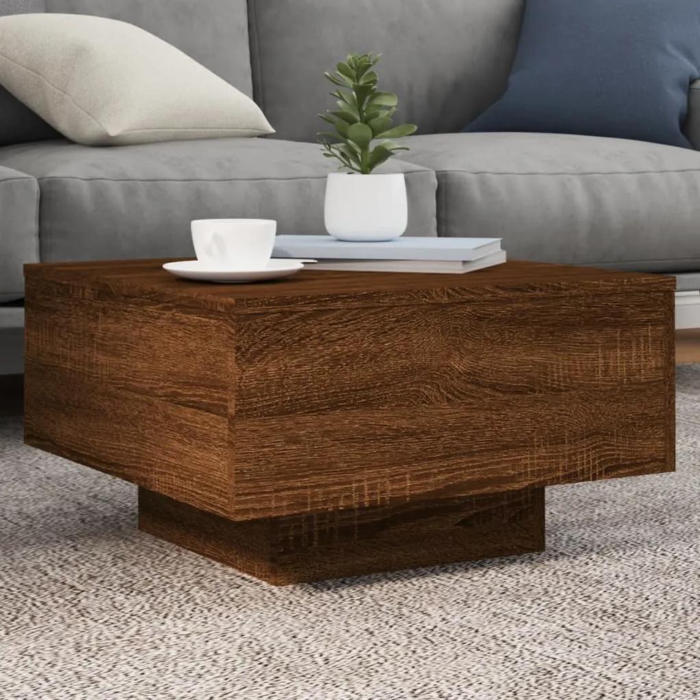 vidaXL Konferenční stolek hnědý dub 55 x 55 x 31 cm kompozitní dřevo