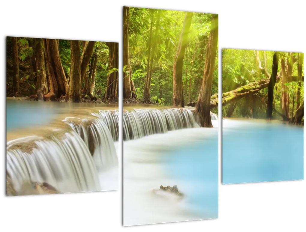 Obraz Huai Mae Kamin vodopádu v lese (90x60 cm), 40 dalších rozměrů