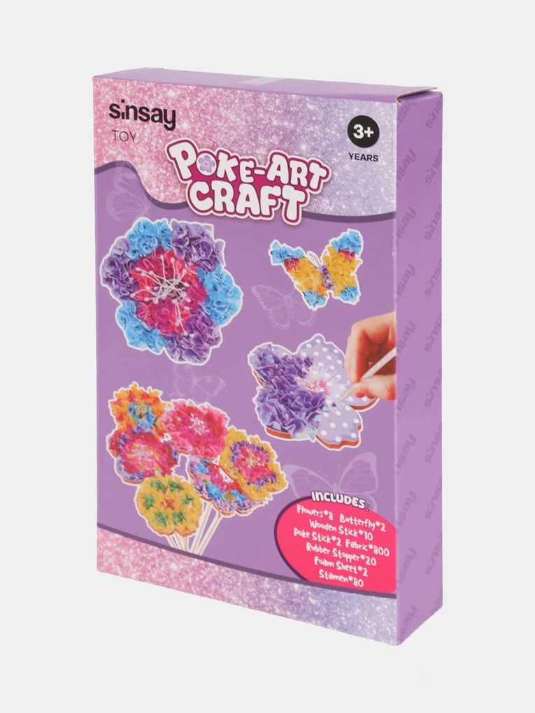 Sinsay - Kreativní sada Poke-Art Craft na zdobení květin a motýlů - vícebarevná