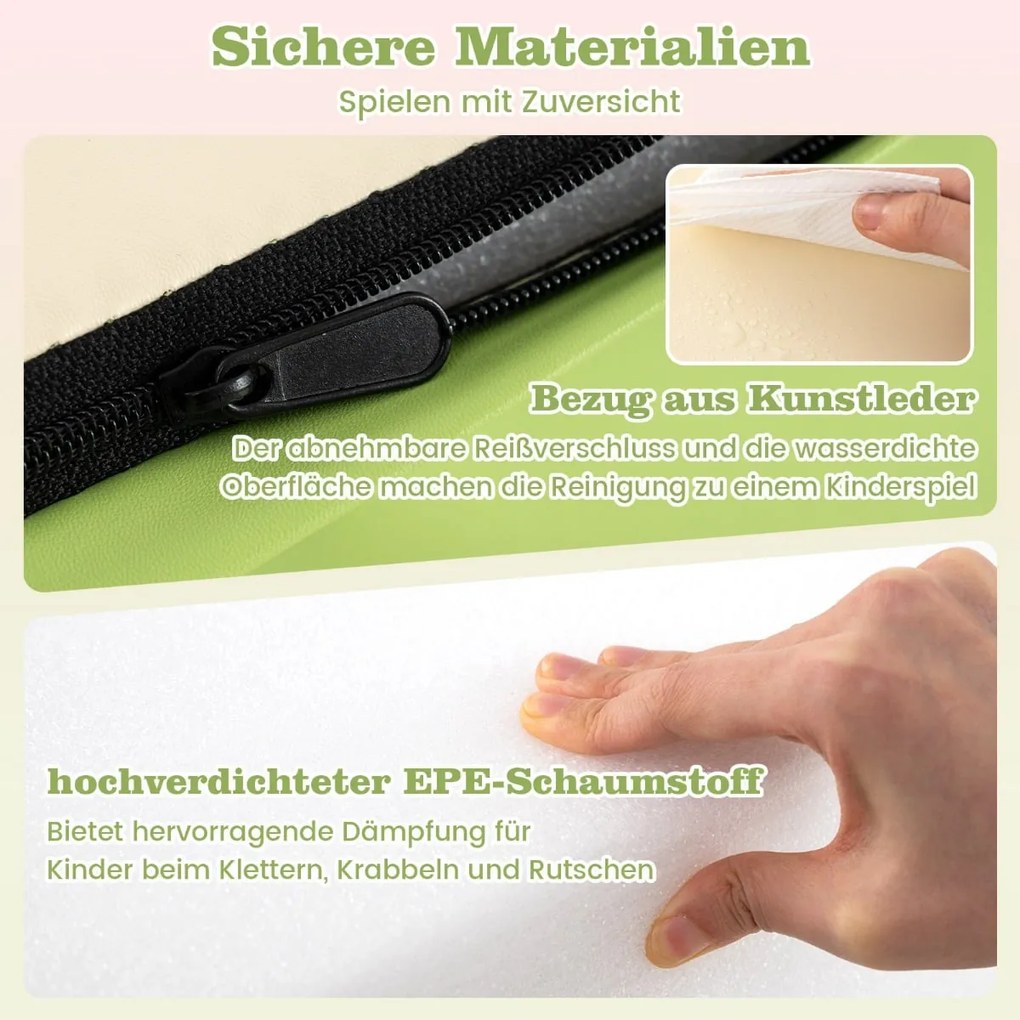Costway 4 PCS. Schaumstoffbausteine zum Toben a Klettern – růžová + zelená