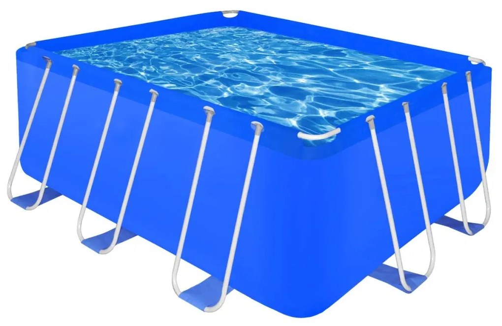 90531 vidaXL Nadzemní bazén ocelový rám obdélníkový 400 x 207 x 122  cm