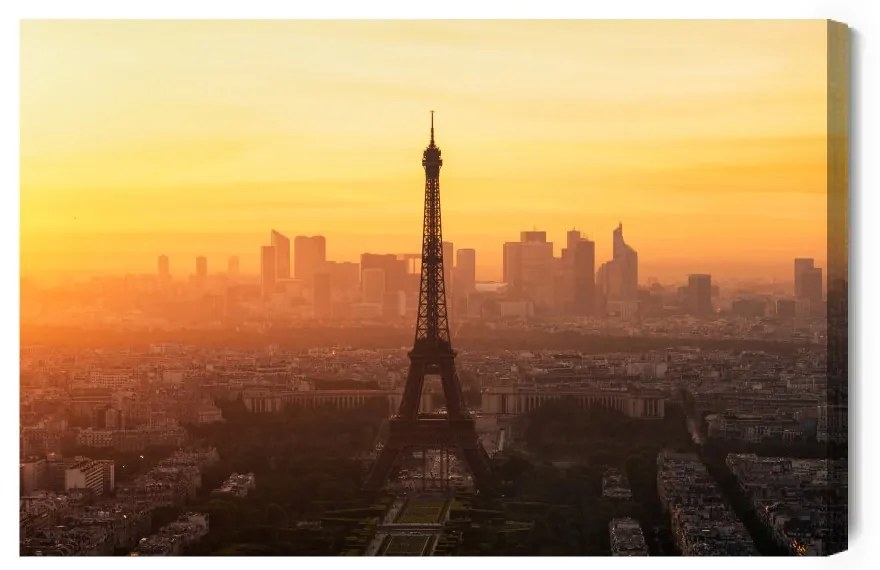 Obraz Pohled Na Paříž Nedostatek Nedostatek Přírodní plátno 90x60