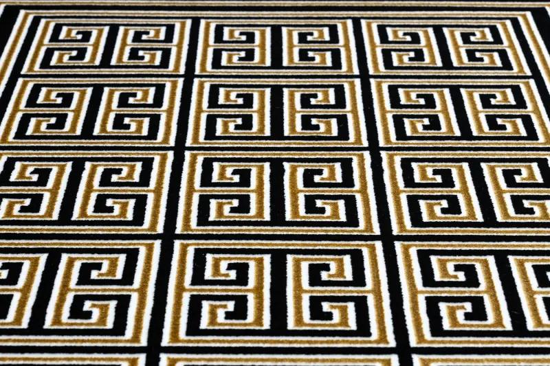 Dywany Łuszczów Kusový koberec Gloss 6776 86 greek black/gold Rozměry koberců: 180x270