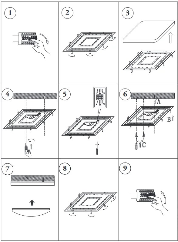 TOP LIGHT Světlo nástěnné-stropní Ocean HM RC, Bílá-Chrom