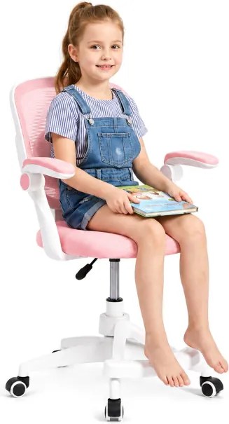 Dětská otočná židle JUNIOR růžová