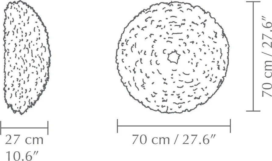 Bílé nástěnné svítidlo ø 70 cm Eos Up Large – UMAGE