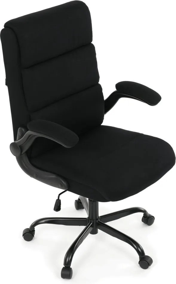 Kancelářské křeslo KA-K3104 BK, houpací mechanismus, černá látka (67 x 68) cm černá