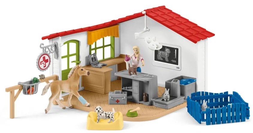 Schleich 42502 Veterinární ordinace pro domácí zvířata