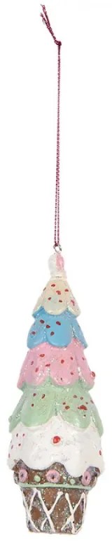 Barevná vánoční ozdoba stromeček / dortík Niom – 5x13 cm