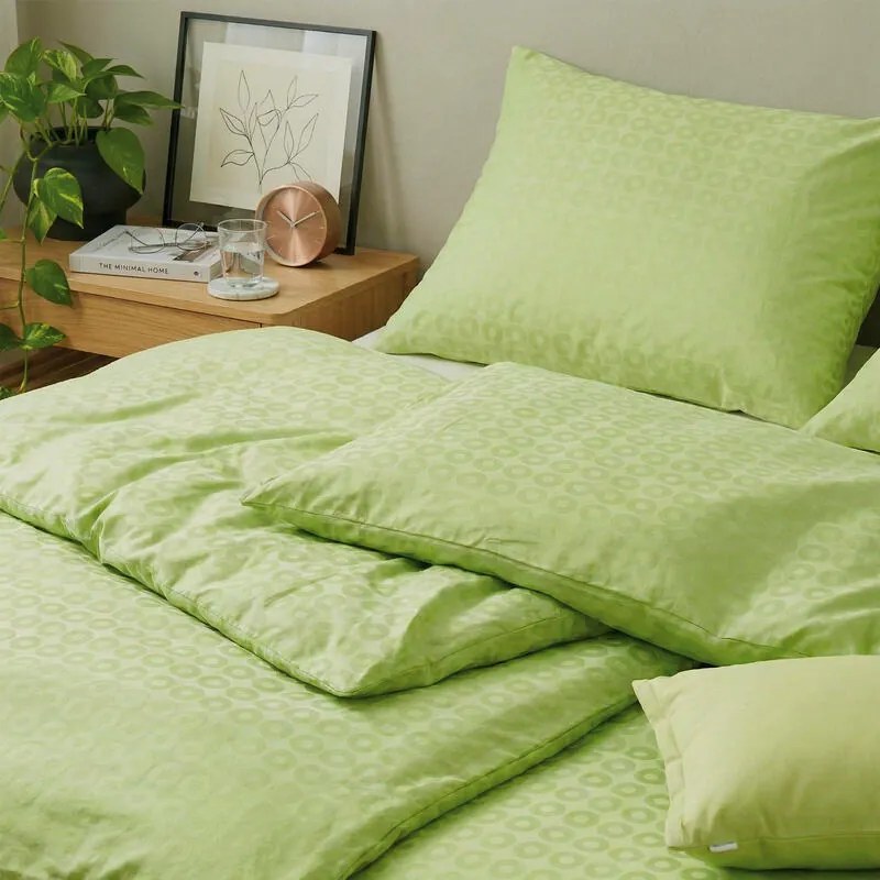 SCANquilt povlečení ELEGANT zelinkavá 140 x 200/70 x 90 cm