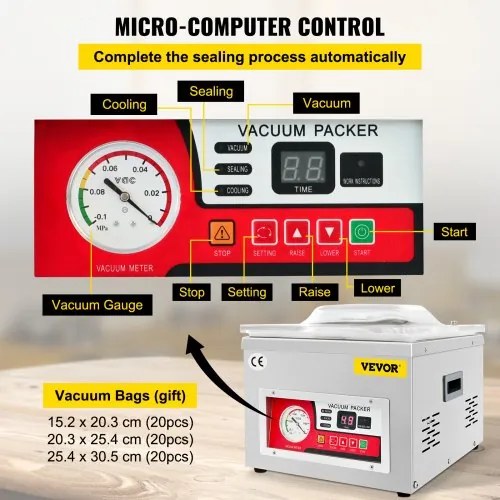 Komorový vakuový uzávěr, těsnící výkon 260 W