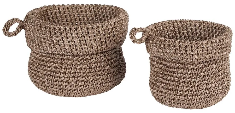 STORE IT Sada úložných košíků 2 ks - hnědá