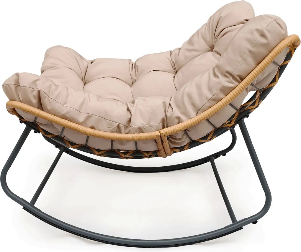 Autronic Zahradní houpací křeslo AZL-G5143 Barva potahu: Krémová