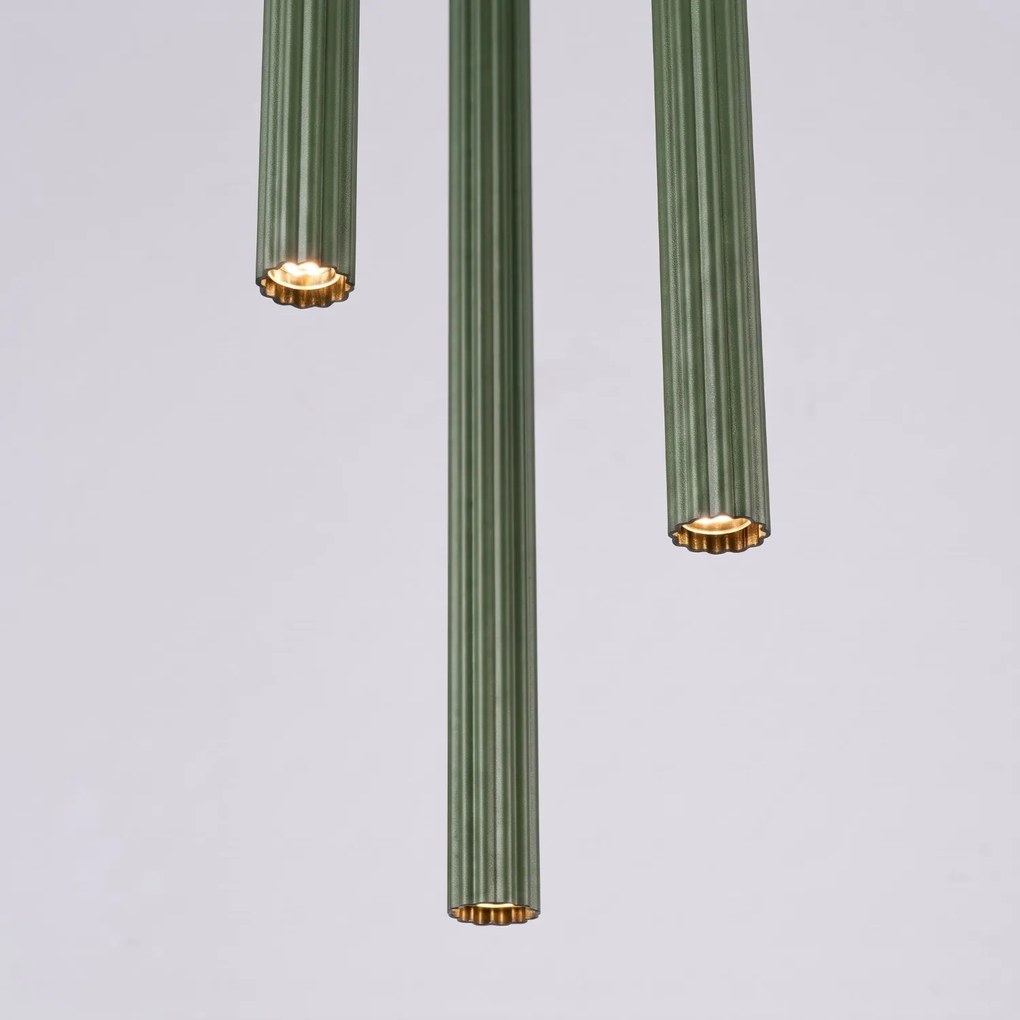 Sollux Lighting Závěsné svítidlo ARCHE 3P olivově zelené