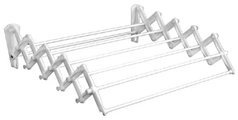 Harmonikový sušák Praktik, 70 cm