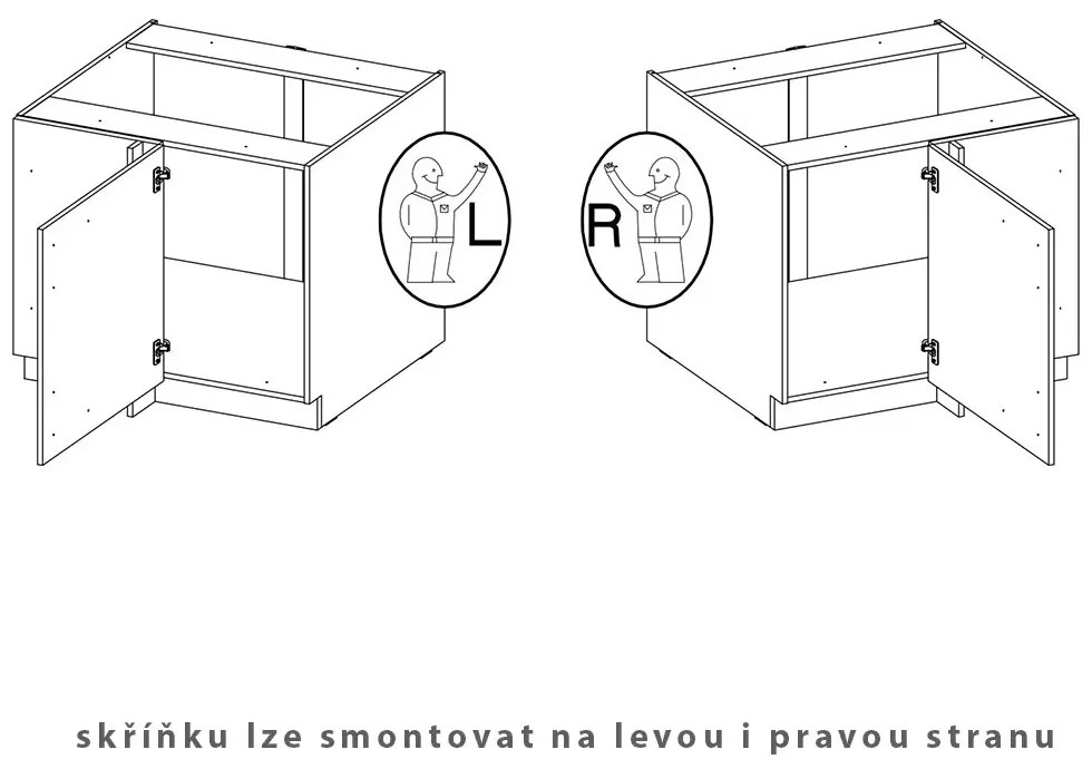 Kuchyňská linka LARA wh | ve tvaru L | 410x260 cm | UNI provedení | zásuvky PREMIUM BOX | bílá lesk