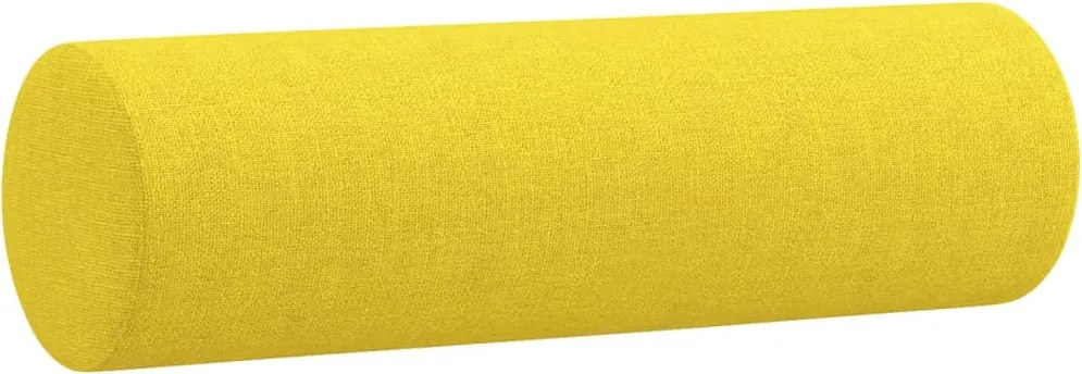 2dílná sedací souprava s polštáři světle žlutá textil 3201589