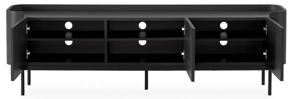 Černý TV stolek 180x55x40 cm Willa – MOME