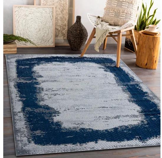 Dywany Łuszczów Kusový koberec Core A004 Frame blue/grey Rozměry koberců: 180x270