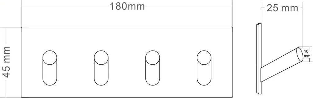 Sapho Sapho, Samolepící čtyřháček, broušená nerez, 31204