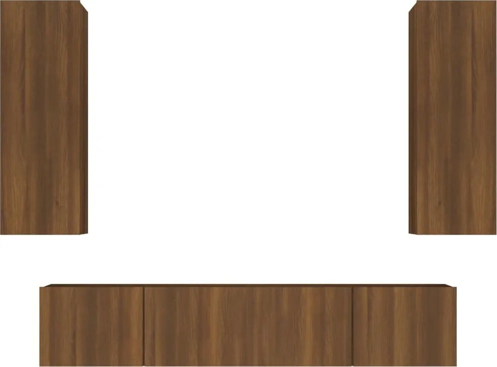 vidaXL 4dílný set TV skříněk kompozitní dřevo [3114205] Barva: Bílá