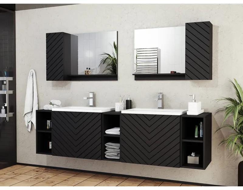 Koupelnová sestava Najrip II, Sifon k umyvadlu: ne, Barva dřeva: černá