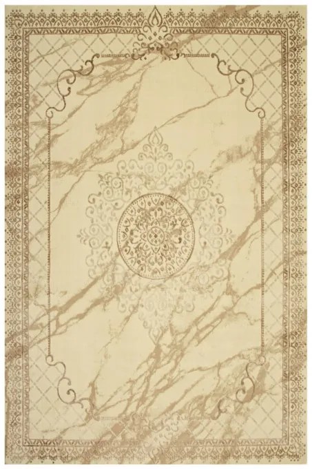 Koberec Allora Plus 8164A Marmur Ornament béžový / krémový