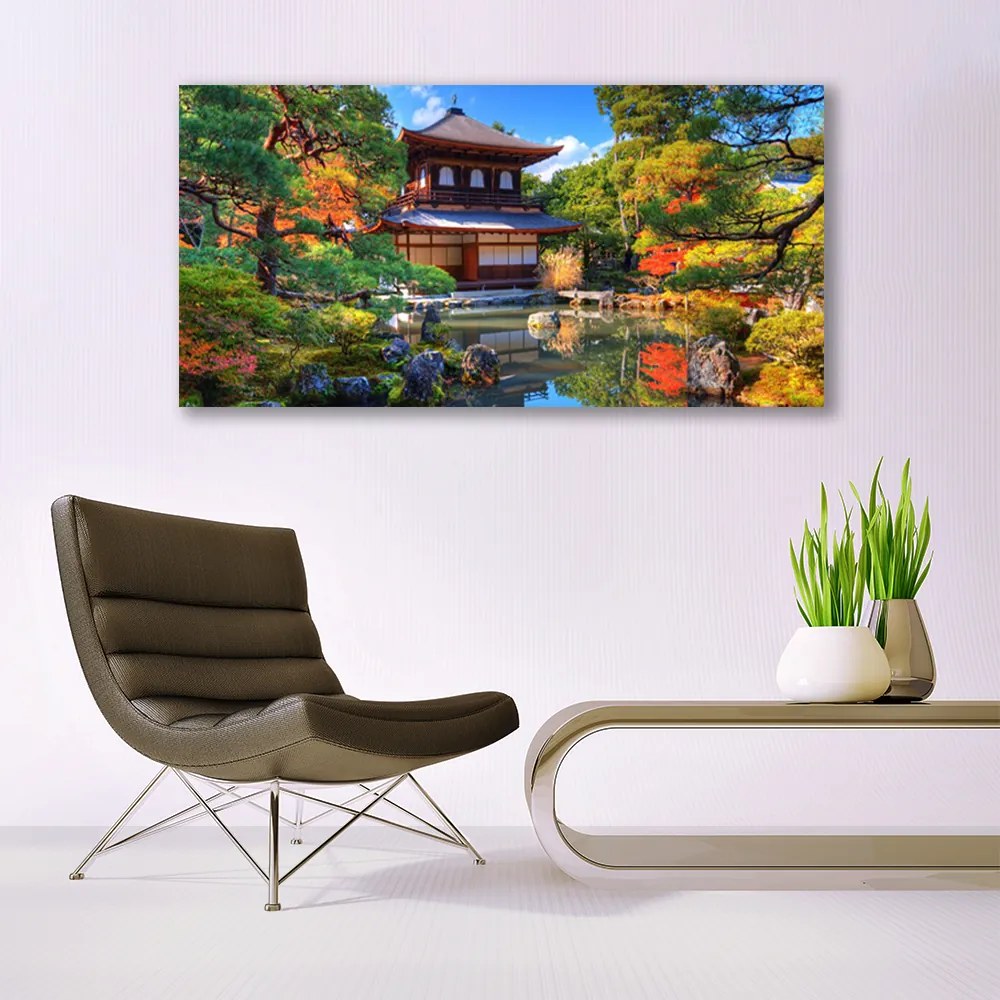 akrylový obraz Zahrada Japonsko Krajina 120x60 cm