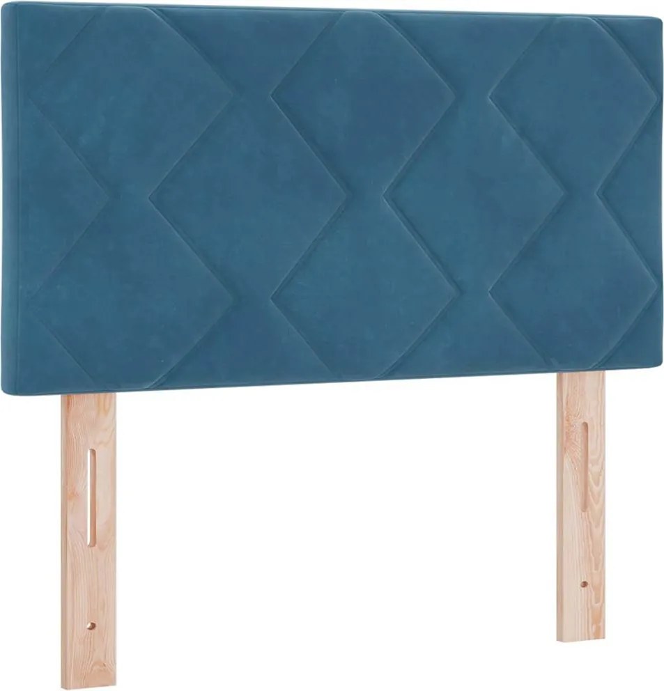 Postel s boxspringem s čelo Tmavě modrá 200 x 80 cm samet 3341496