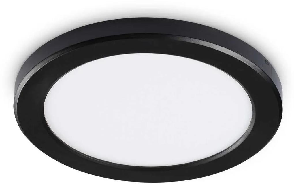 Ideal Lux Nástěnné LED svítidlo AURA PL kulaté Barva: Černá, Pohybový senzor: ne, Chromatičnost: 4000K